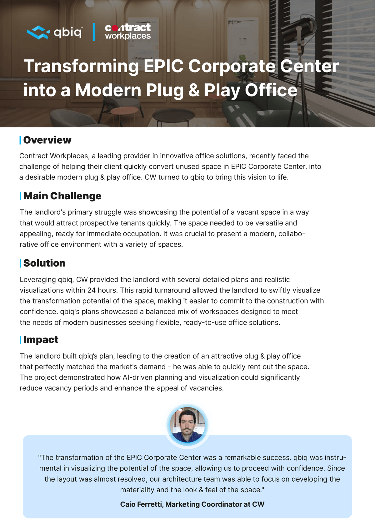 Transforming EPIC Corporate Center Case Study by Epic corporate center ...
